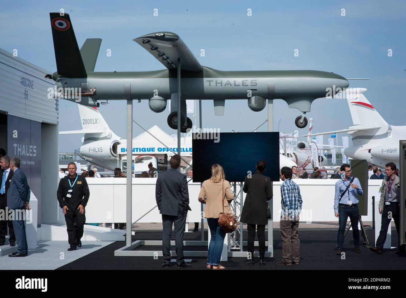 A Thales Watchkeeper WK450 Tactical Unmanned Aerial Vehicle (TUAV) is ...
