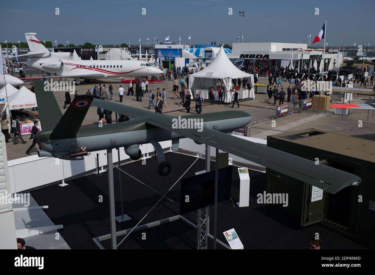 A Thales Watchkeeper WK450 Tactical Unmanned Aerial Vehicle (TUAV) is ...