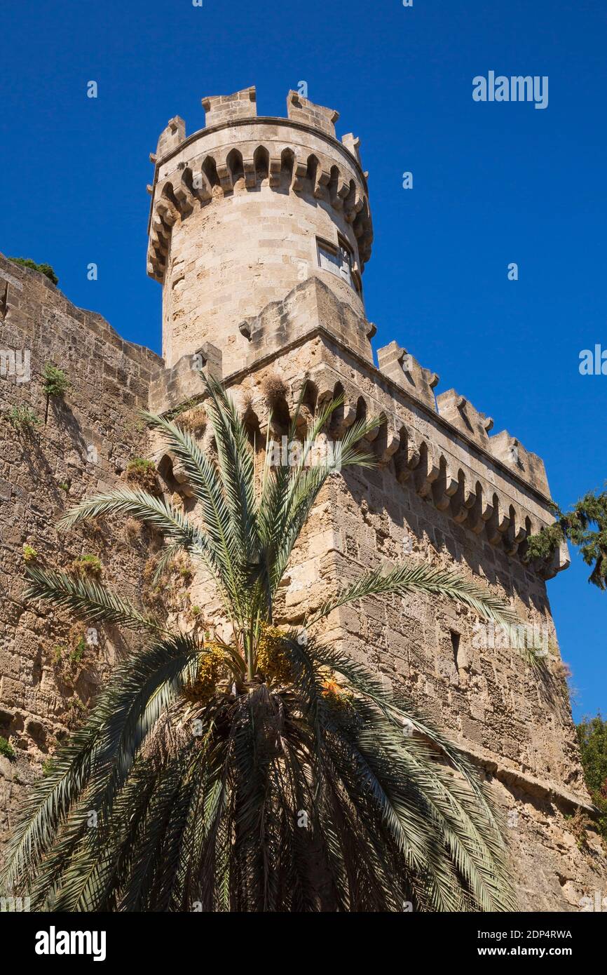 Tower at the medieval Palace of the Grand Master of the Knights of ...