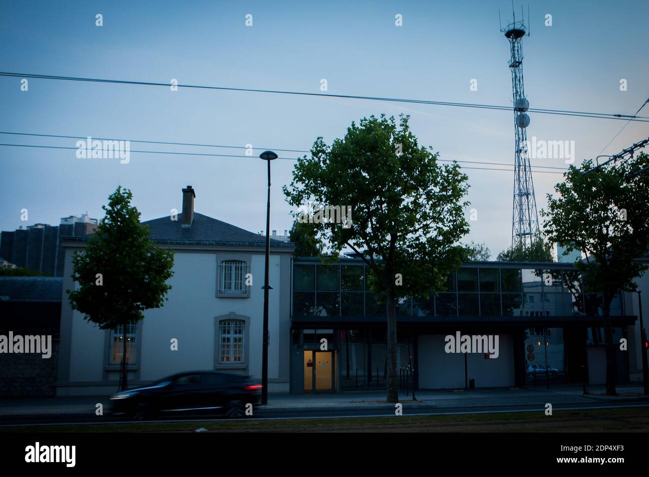 Outside view of the headquarters of France's external intelligence ...