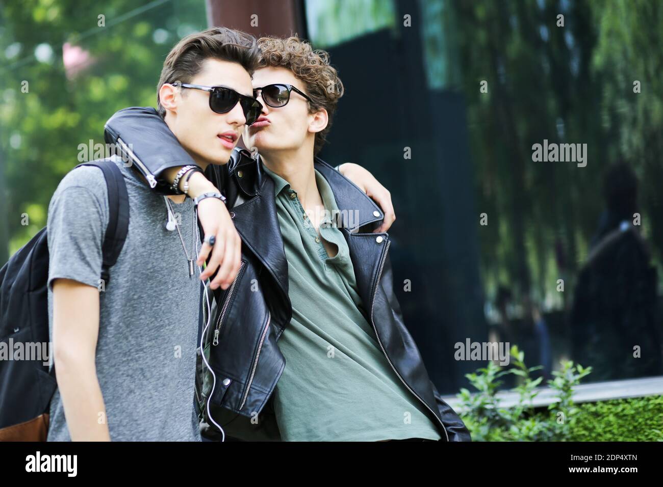 Street style, Models Raphael Hatt and Serge Rigvava after Issey Miyake ...