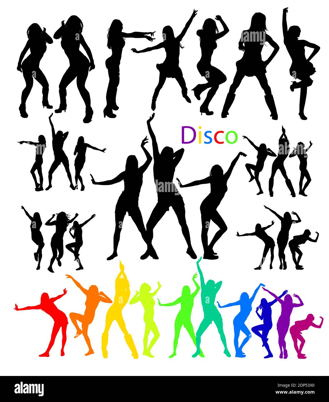 set Dancing people. Vector illustration Stock Vector Image & Art - Alamy