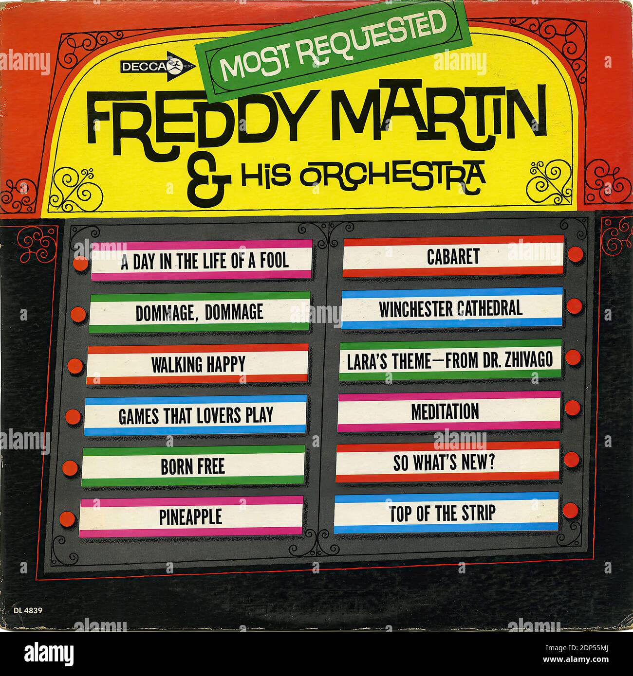 Most Requested - Vintage Record Cover Stock Photo - Alamy