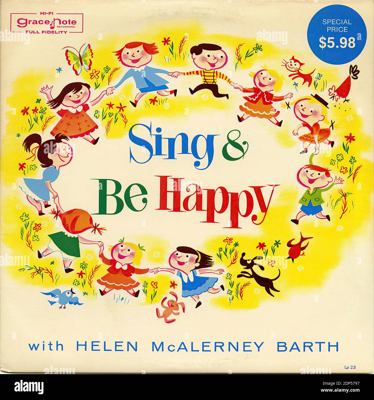Sing & Be Happy - Vintage Record Cover Stock Photo - Alamy