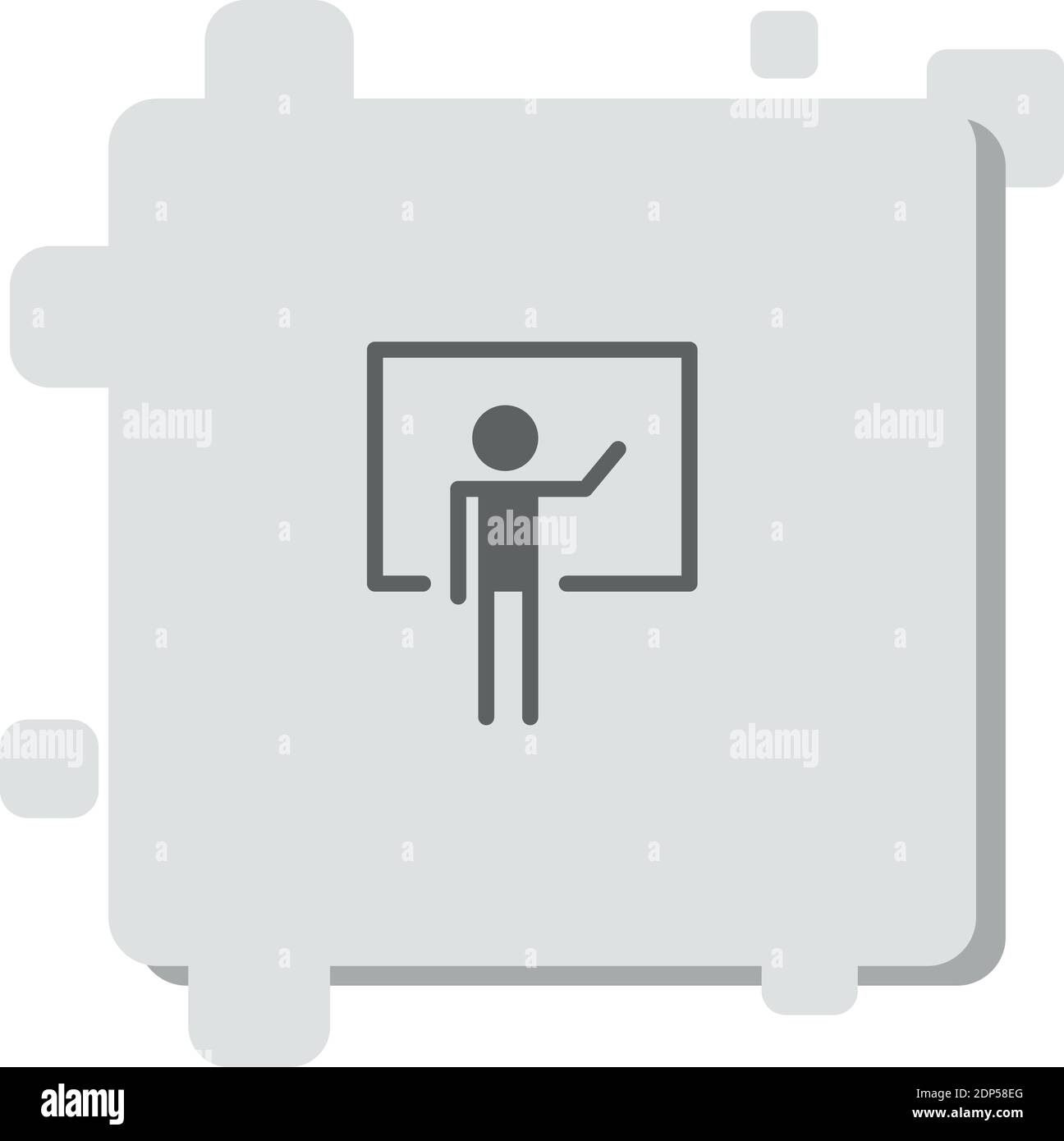 student writing on a whiteboard vector icon modern simple vector ...