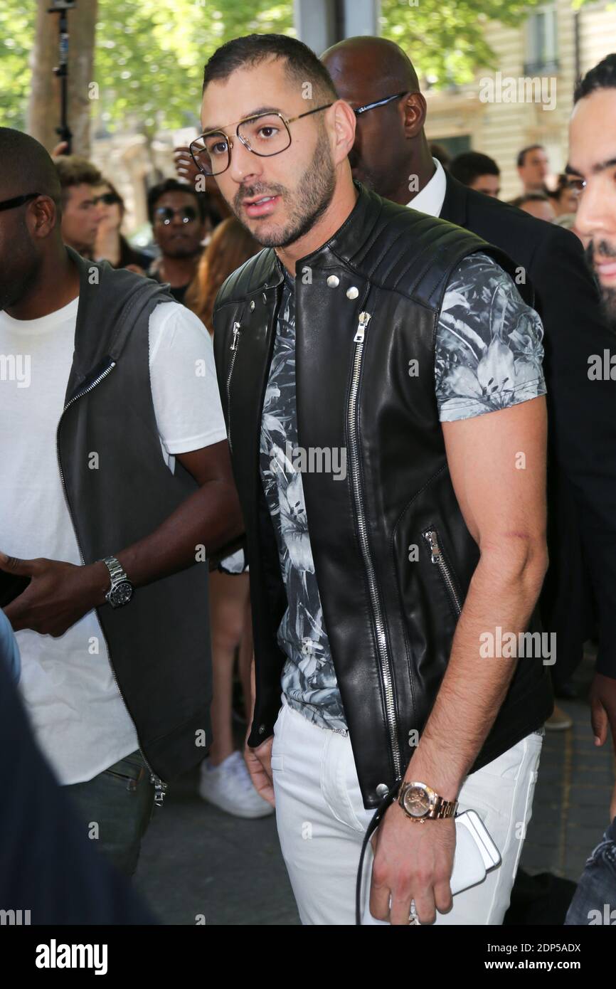 KARIM BENZEMA ARRIVEES AU DEFILE BALMAIN HOMME FASHION WEEK DE PARIS ...