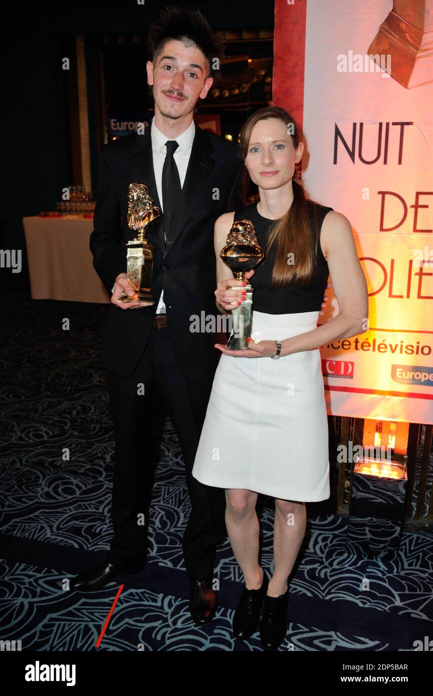 Marie Remond, Francois Deblock attending the 27th Molieres Theater ...
