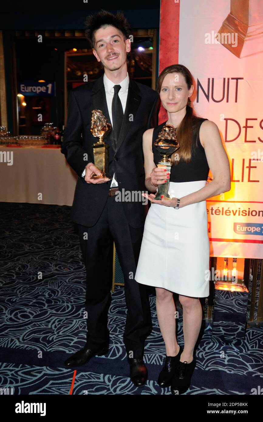 Marie Remond, Francois Deblock attending the 27th Molieres Theater ...
