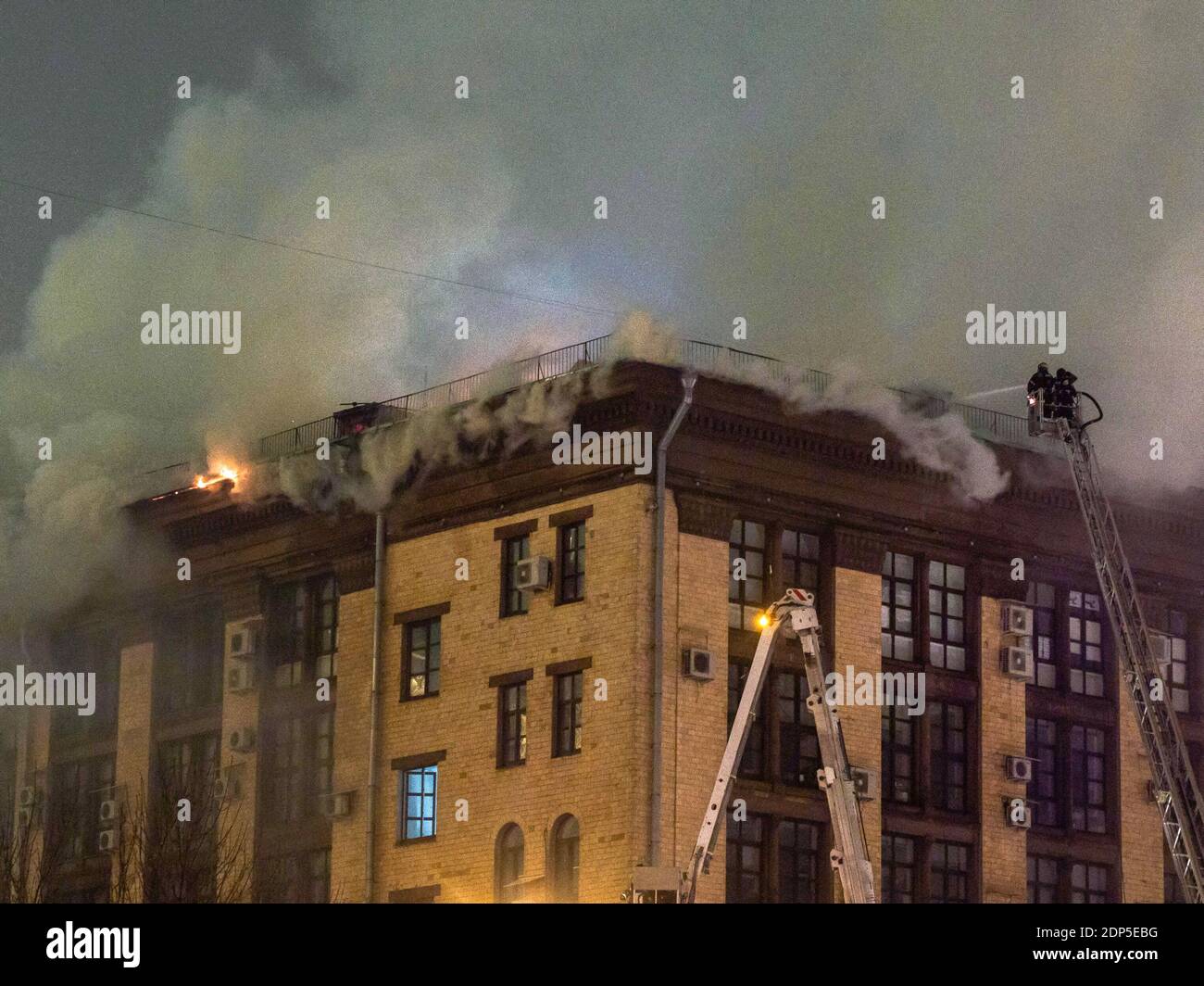 Burning Office Building