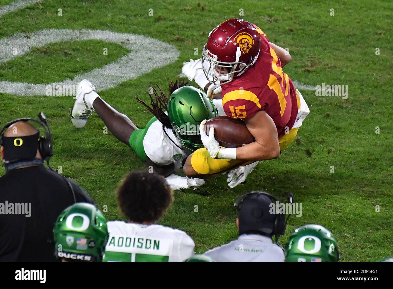 Los Angeles, CA. 18th Dec, 2020. USC Trojans wide receiver Drake London ...