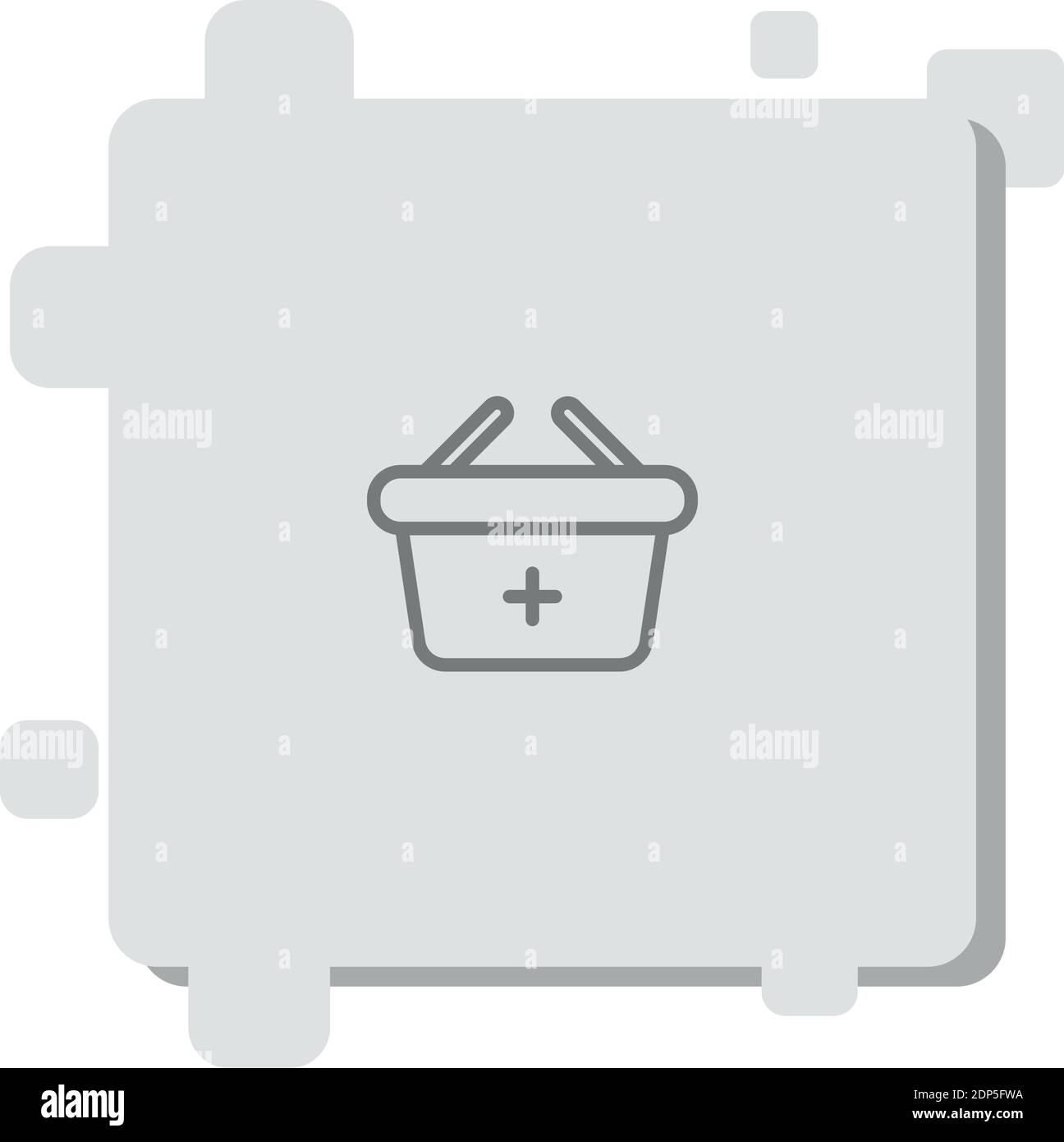 shopping basket vector icon modern simple vector illustration Stock ...