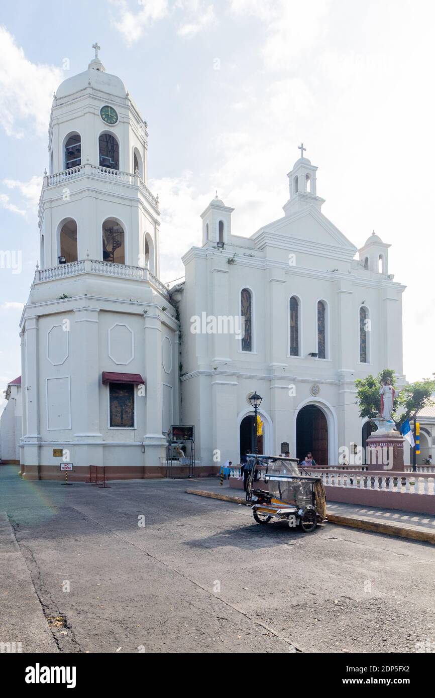 The facade of Batangas City Minor Basilica in Batangas, Philippines ...