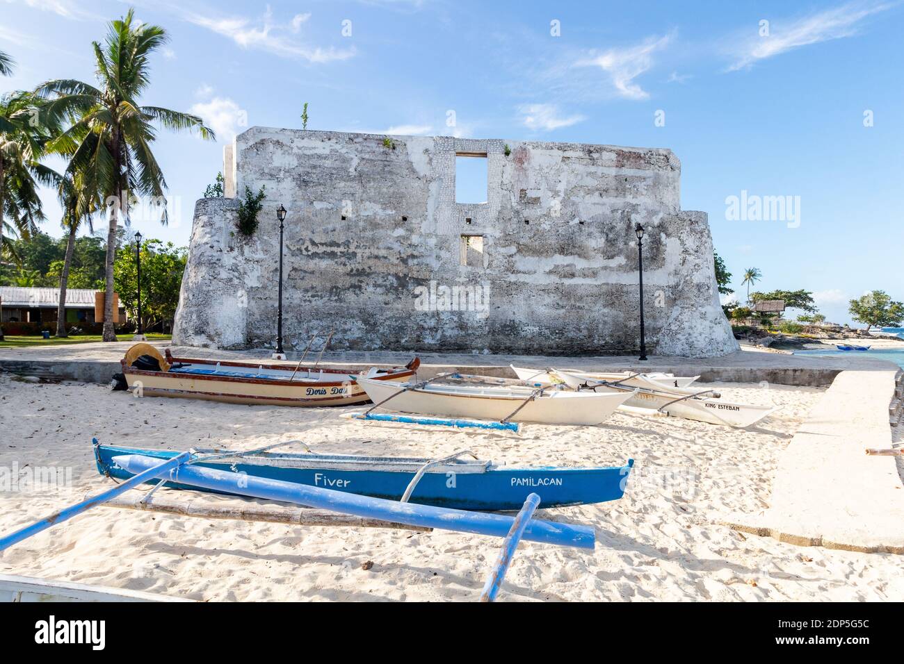 The Pamilacan Island triangular fort in Bohol, Philippines Stock Photo ...