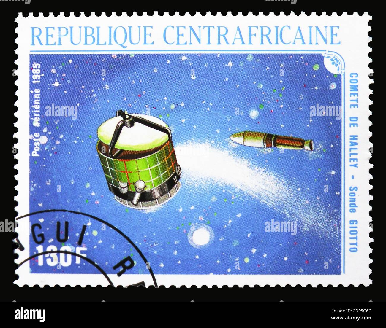 MOSCOW, RUSSIA - SEPTEMBER 15, 2018: A stamp printed in Central African ...