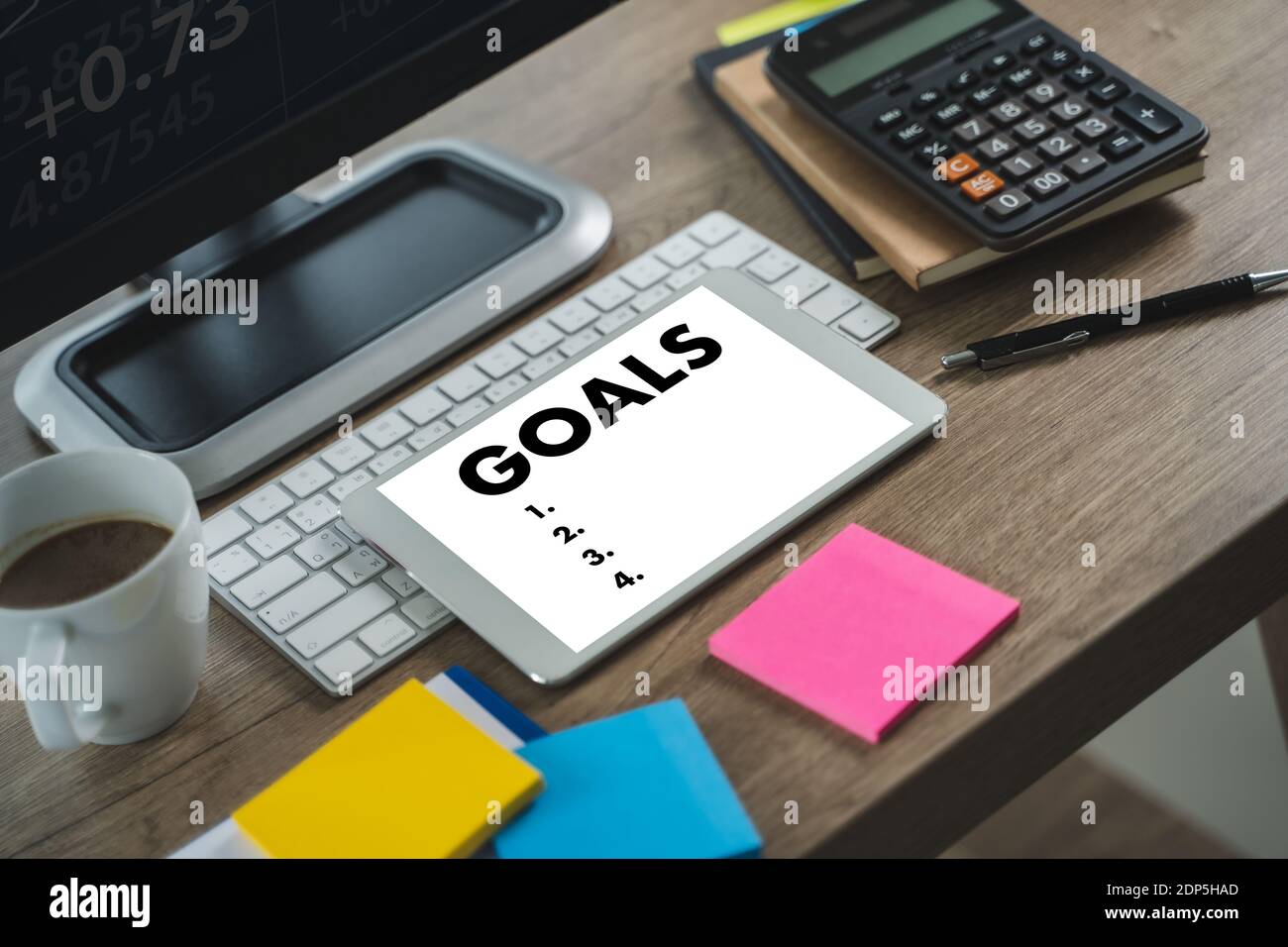 Business man work motivation inspiration goal,plan,action goals list ...