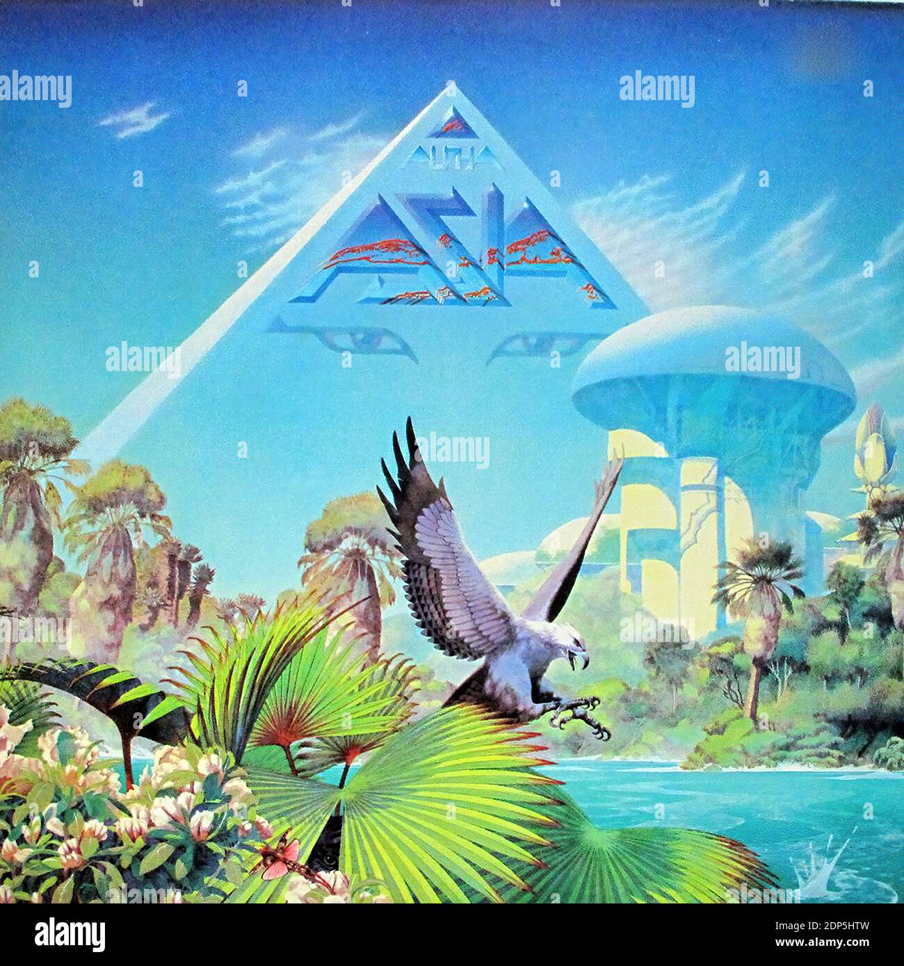 ASIA ALPHA W STEVE HOWE 12 LP - Vintage Vinyl Record Cover Stock Photo ...