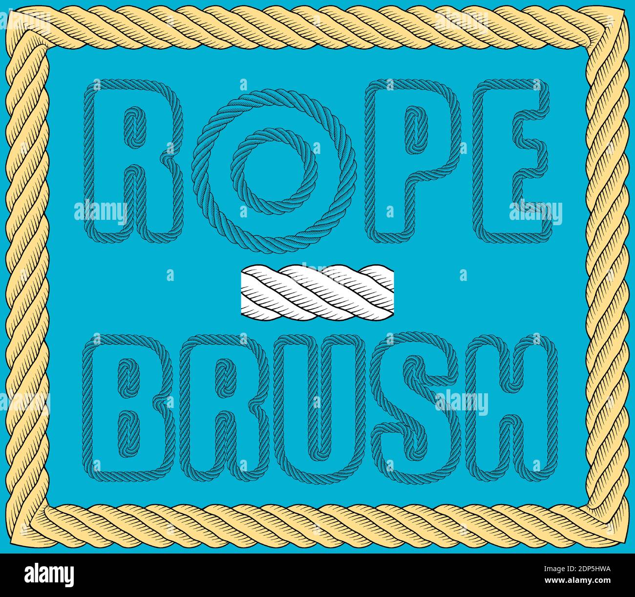 nautical twisted rope brush. Rope for fastening on ships. Element for ...