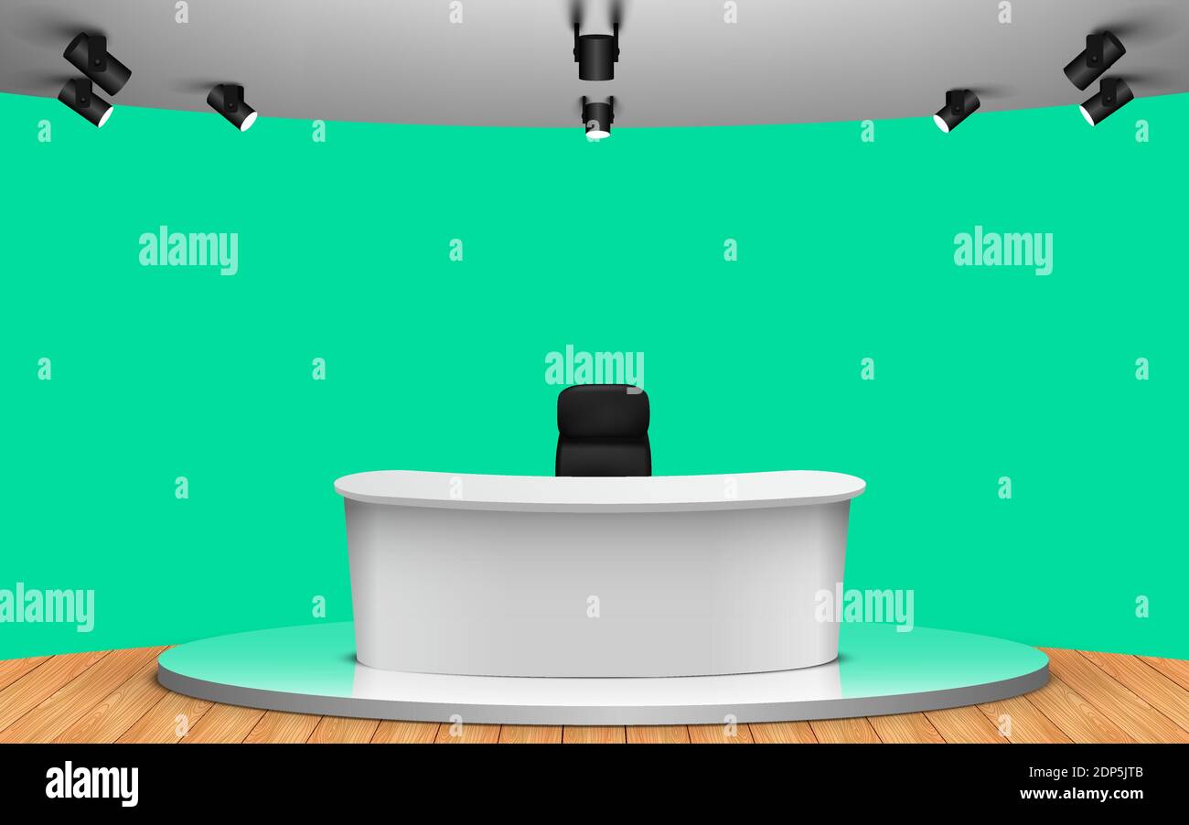 Virtual tv news studio Stock Vector Images - Alamy