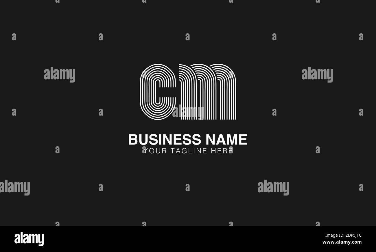 CM C M initial based modern minimal creative logo vector template image ...