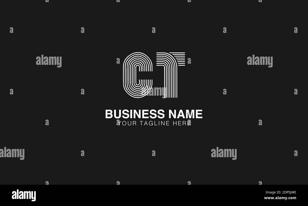 CT C T initial based modern minimal creative logo vector template image ...