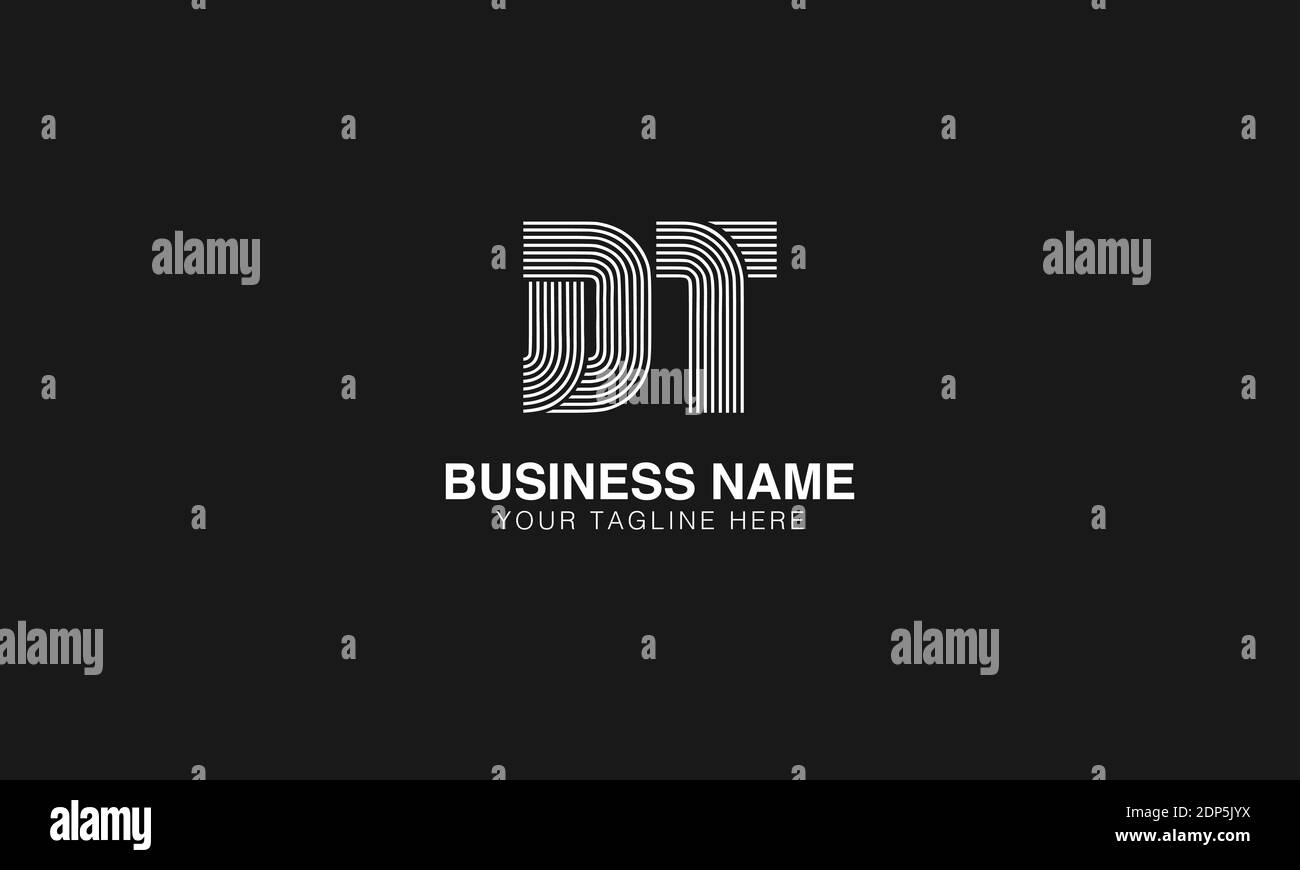 DT D T initial based modern minimal creative logo vector template image ...
