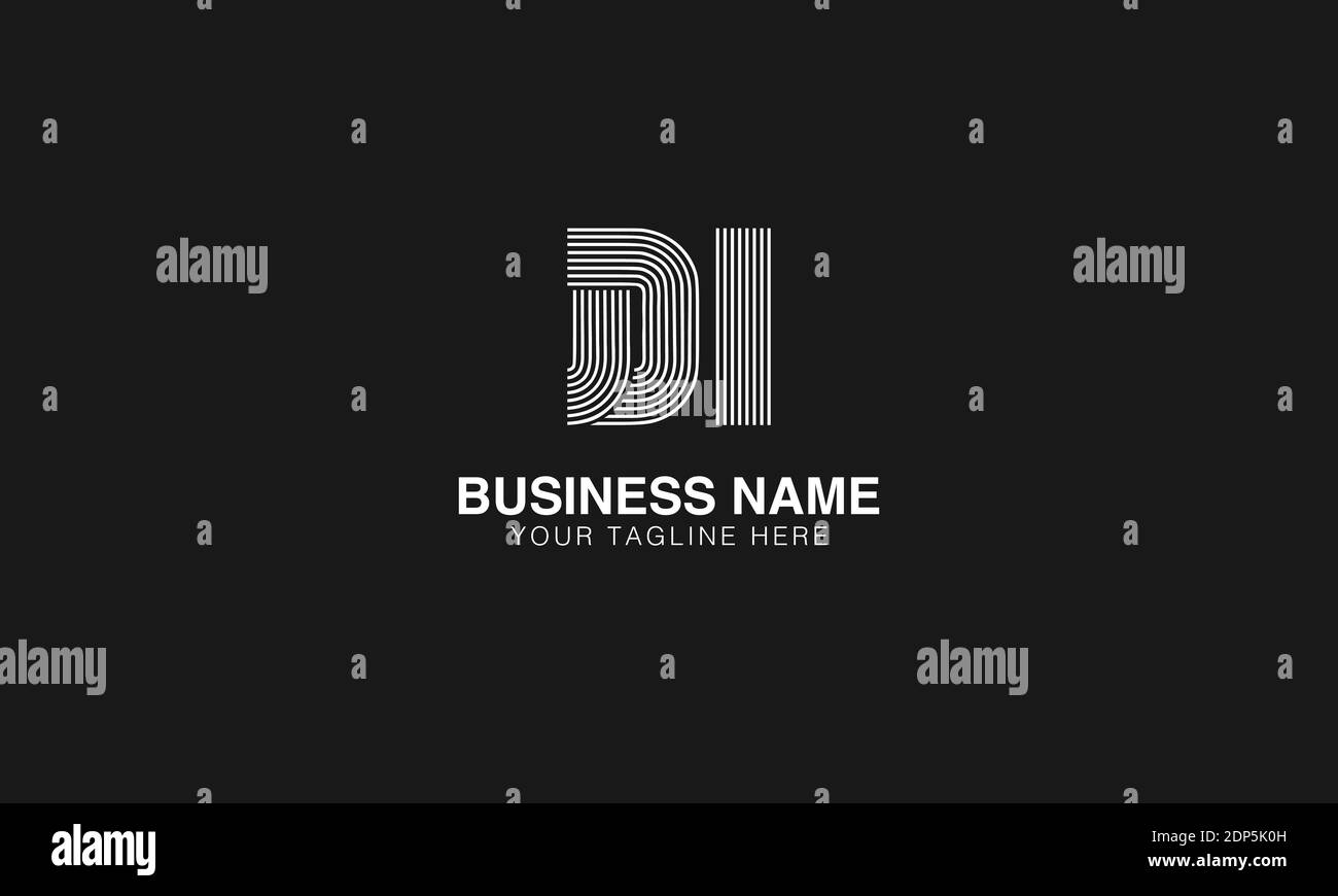 DI D I initial based modern minimal creative logo vector template image ...