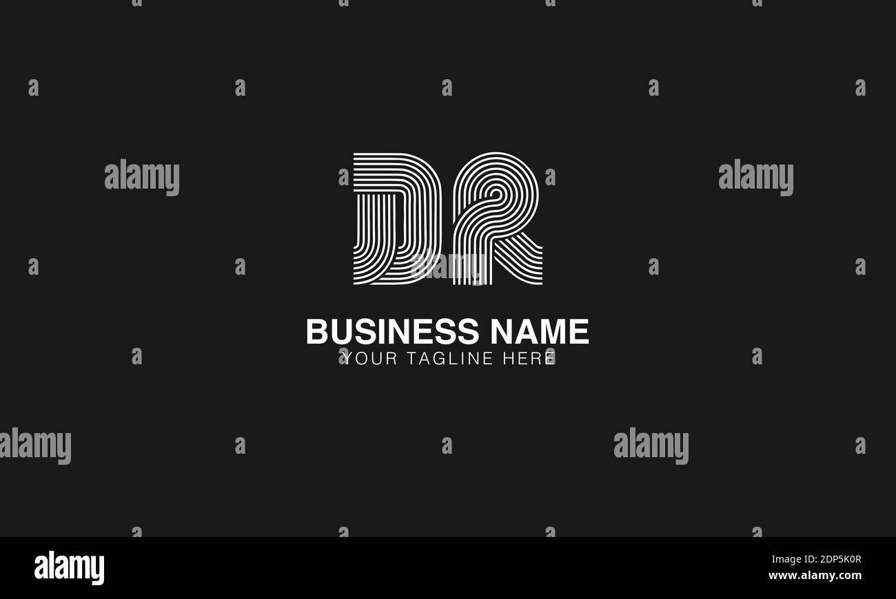 DR D R initial based modern minimal creative logo vector template image ...