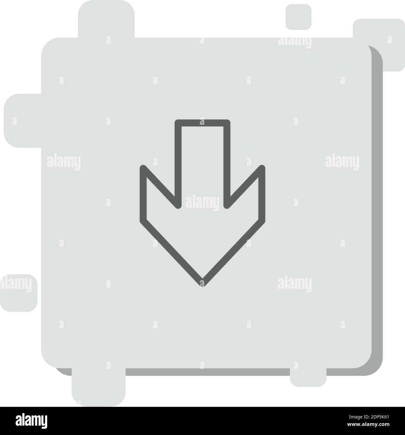 down vector icon modern simple vector illustration Stock Vector Image ...