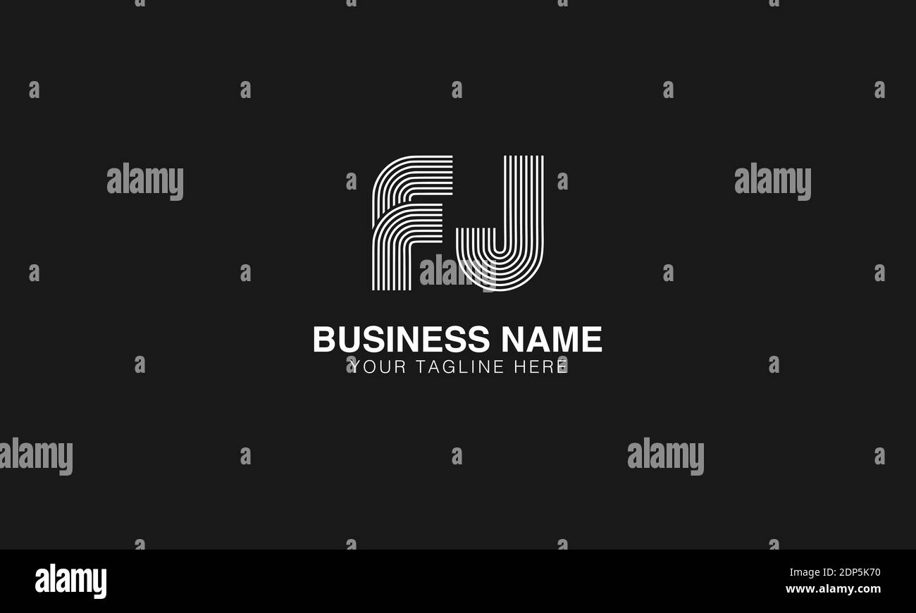 FJ F J initial based modern minimal creative logo vector template image ...