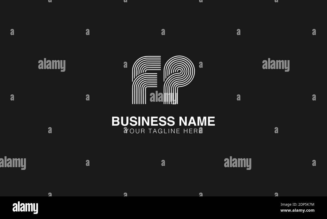 FP F P initial based modern minimal creative logo vector template image ...