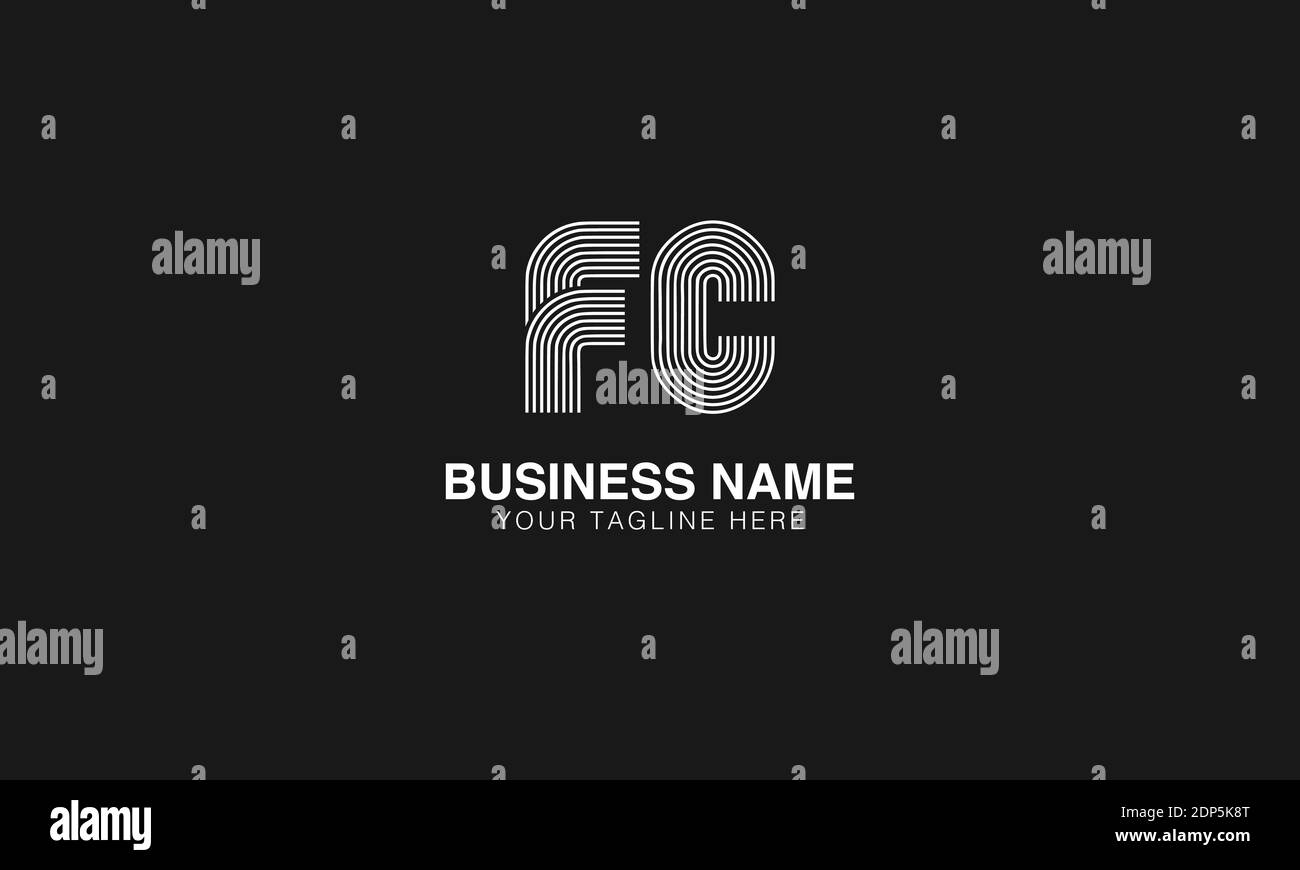 FC F C initial based modern minimal creative logo vector template image ...