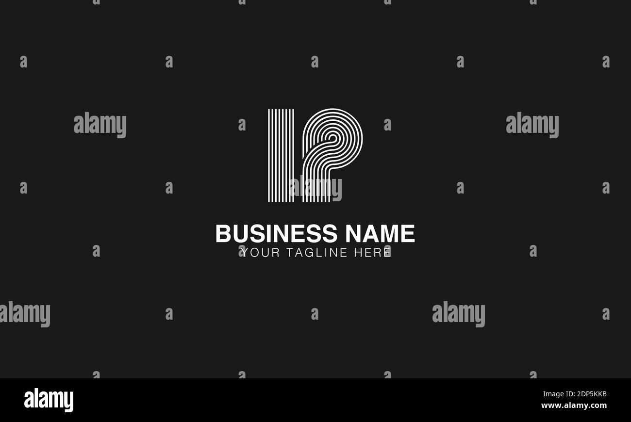 IP I P initial based modern minimal creative logo vector template image ...