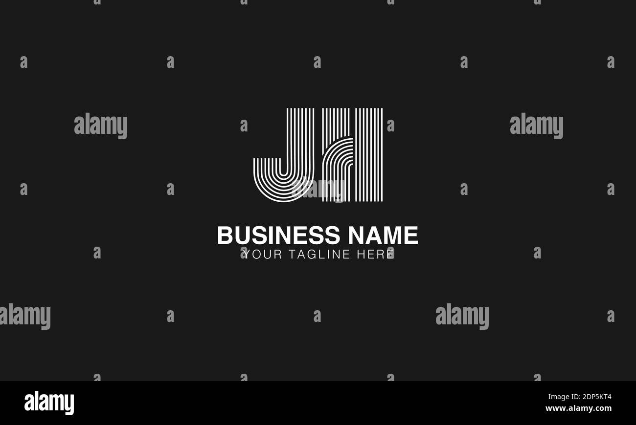 JH J H initial based modern minimal creative logo vector template image ...