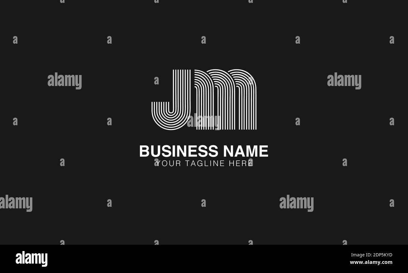 JM J M initial based modern minimal creative logo vector template image ...