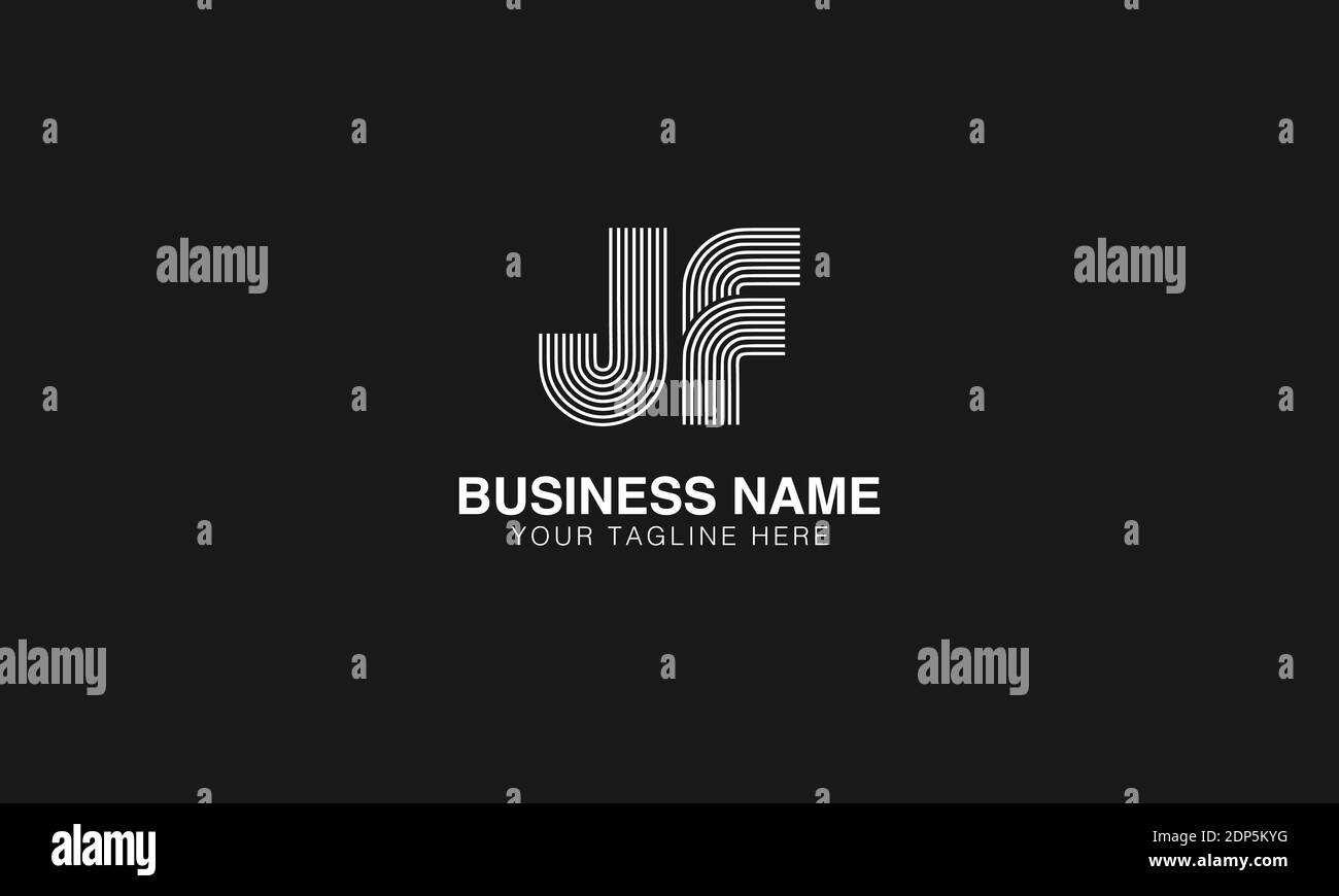 JF J F initial based modern minimal creative logo vector template image ...