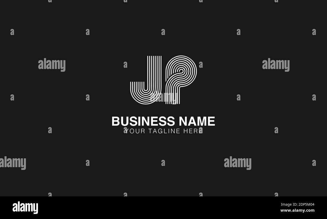 JP J P initial based modern minimal creative logo vector template image ...