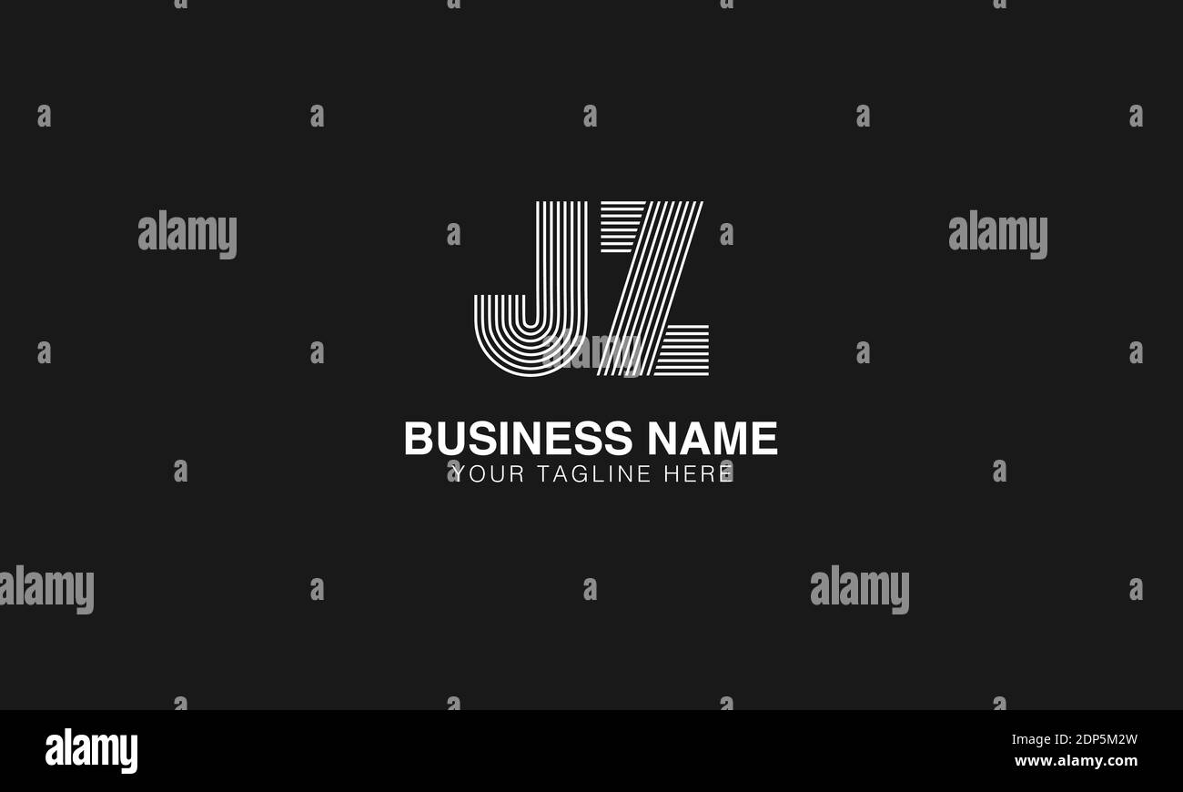 JZ J Z initial based modern minimal creative logo vector template image ...