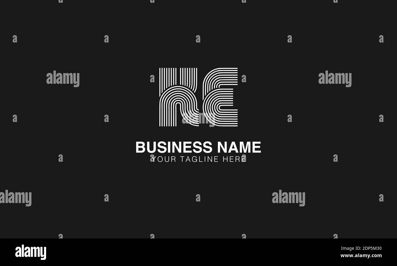 KE K E initial based modern minimal creative logo vector template image ...