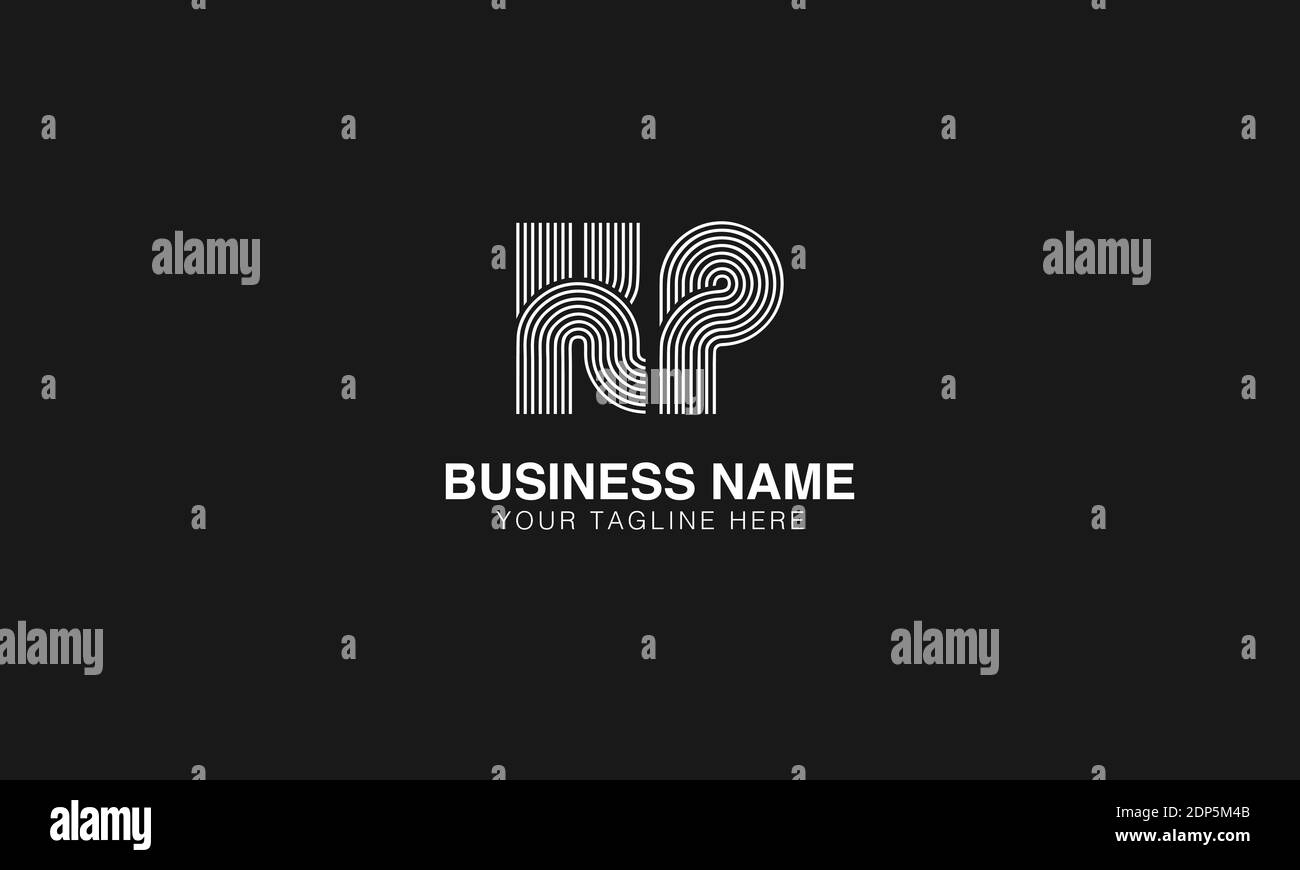 KP K P initial based modern minimal creative logo vector template image ...