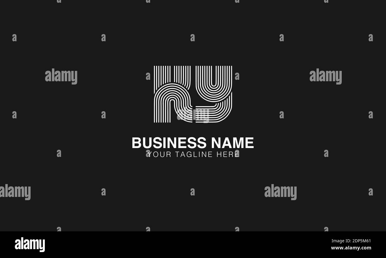 Ky K Y Initial Based Modern Minimal Creative Logo Vector Template Image Line Art Finger Print