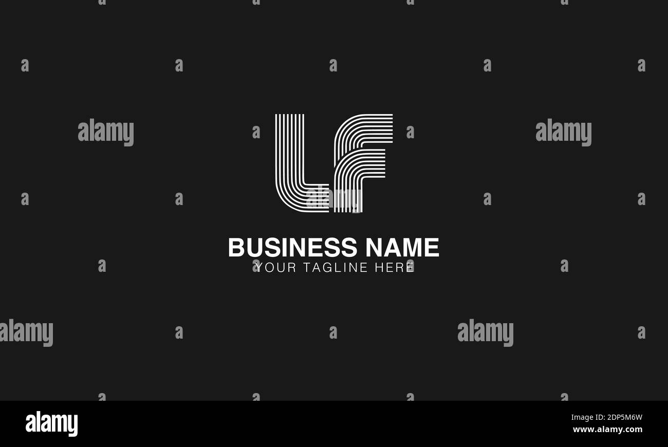 LF L F initial based modern minimal creative logo vector template image ...