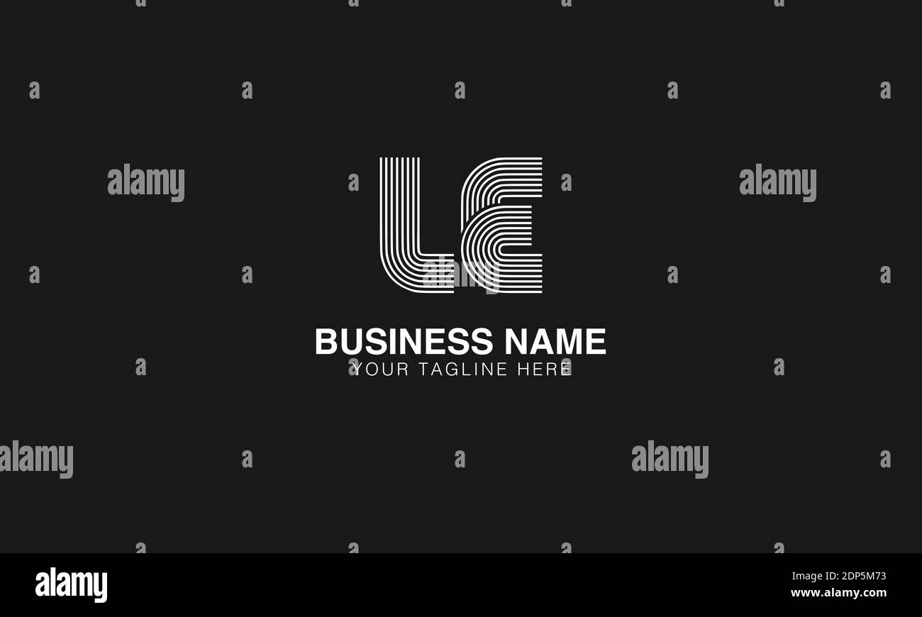 le l e initial based modern minimal creative logo vector template image ...