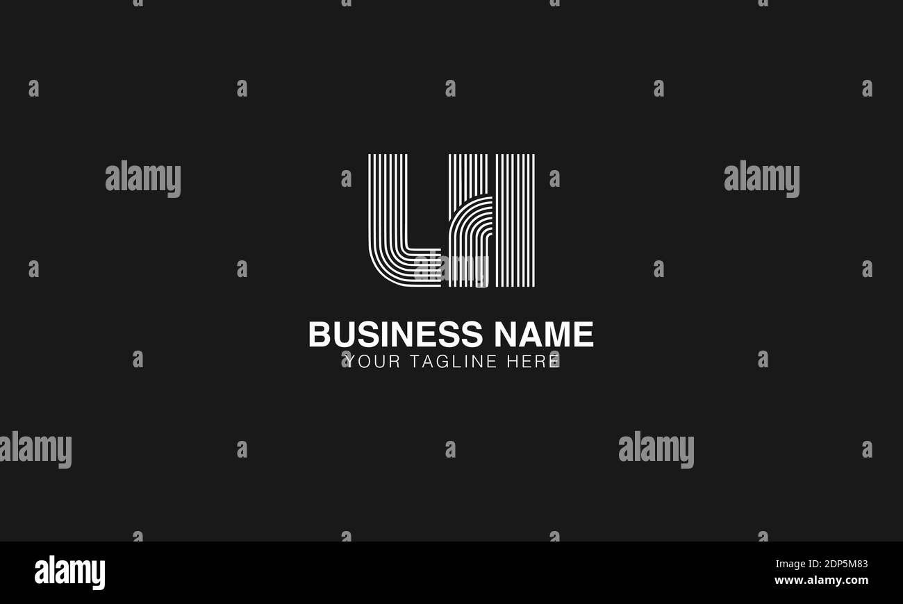 LH L H initial based modern minimal creative logo vector template image ...