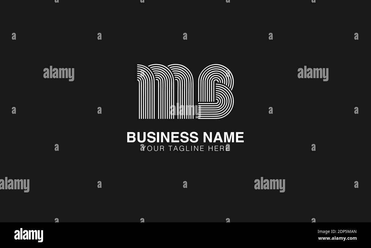 MB M B initial based modern minimal creative logo vector template image ...