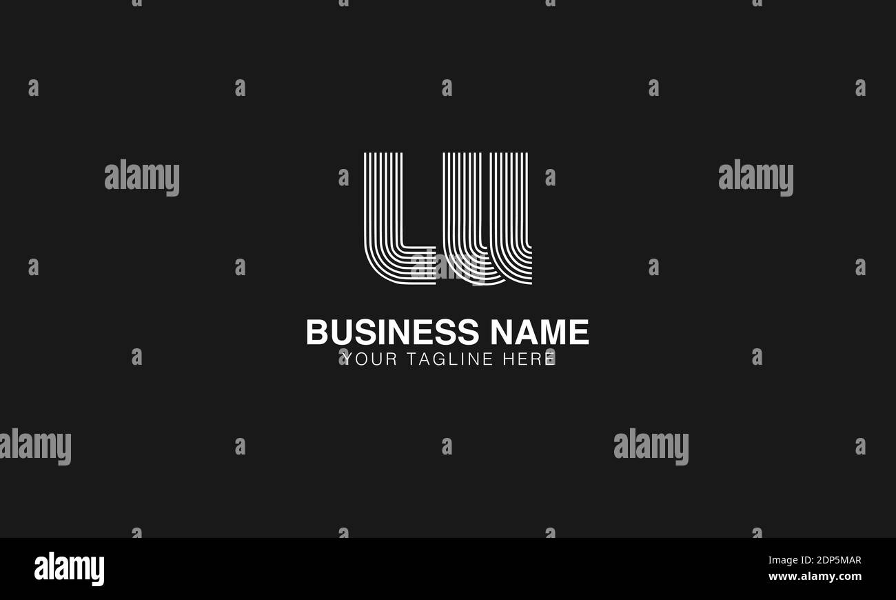 LU L U initial based modern minimal creative logo vector template image ...