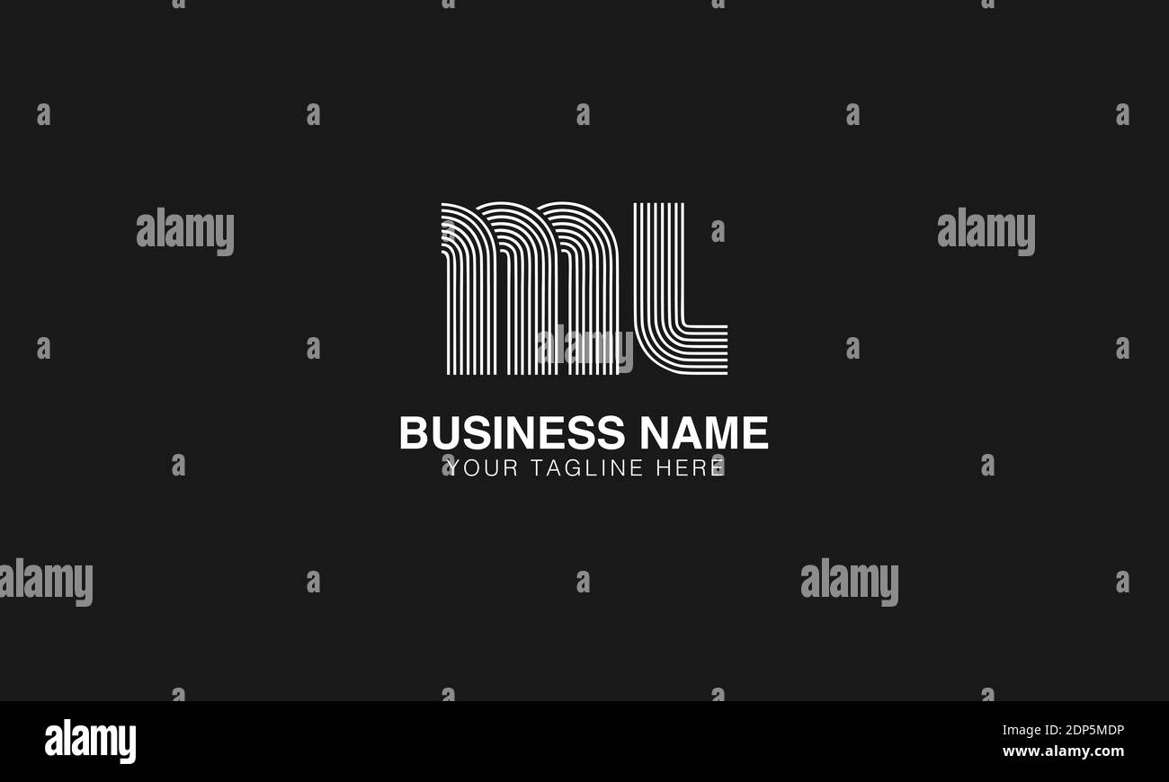 ML M L initial based modern minimal creative logo vector template image ...