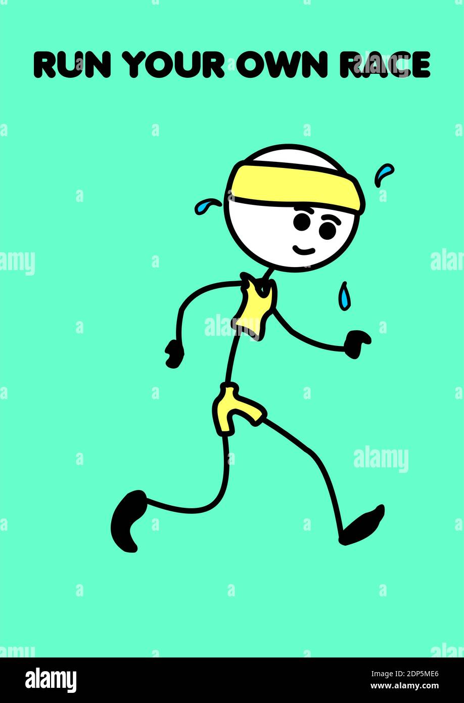Run your own race Stock Vector Images - Alamy