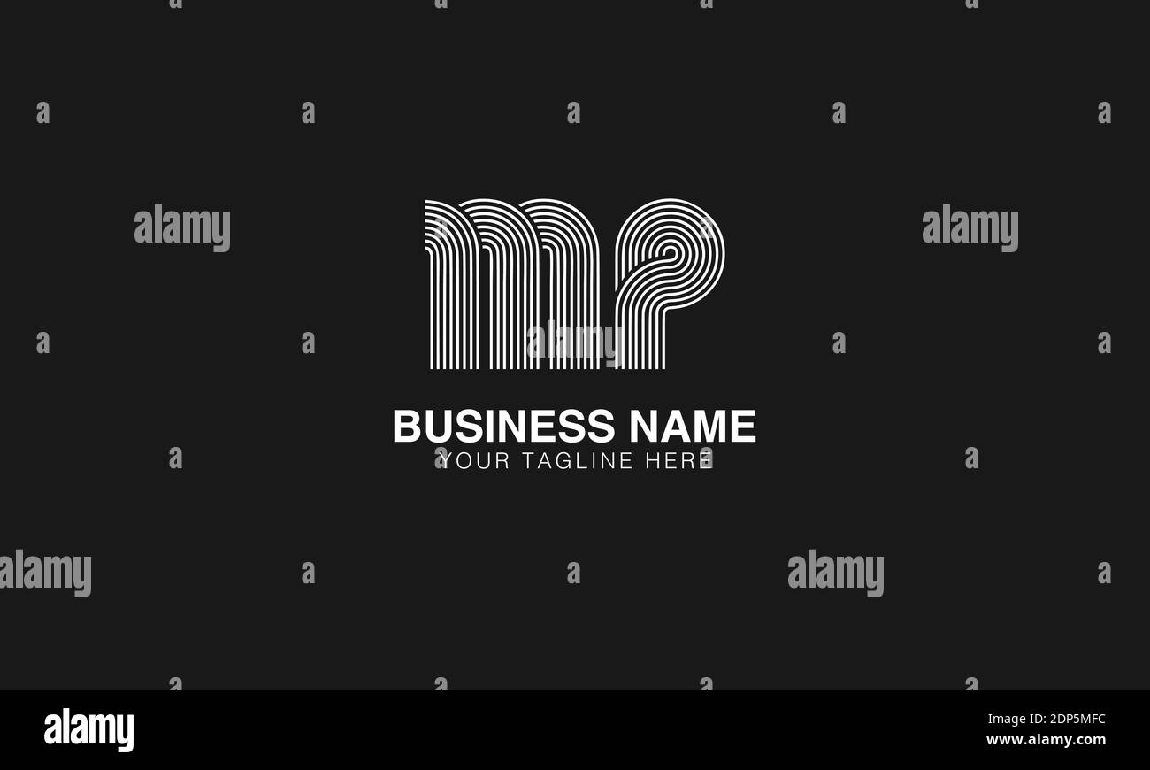 MP M P initial based modern minimal creative logo vector template image ...