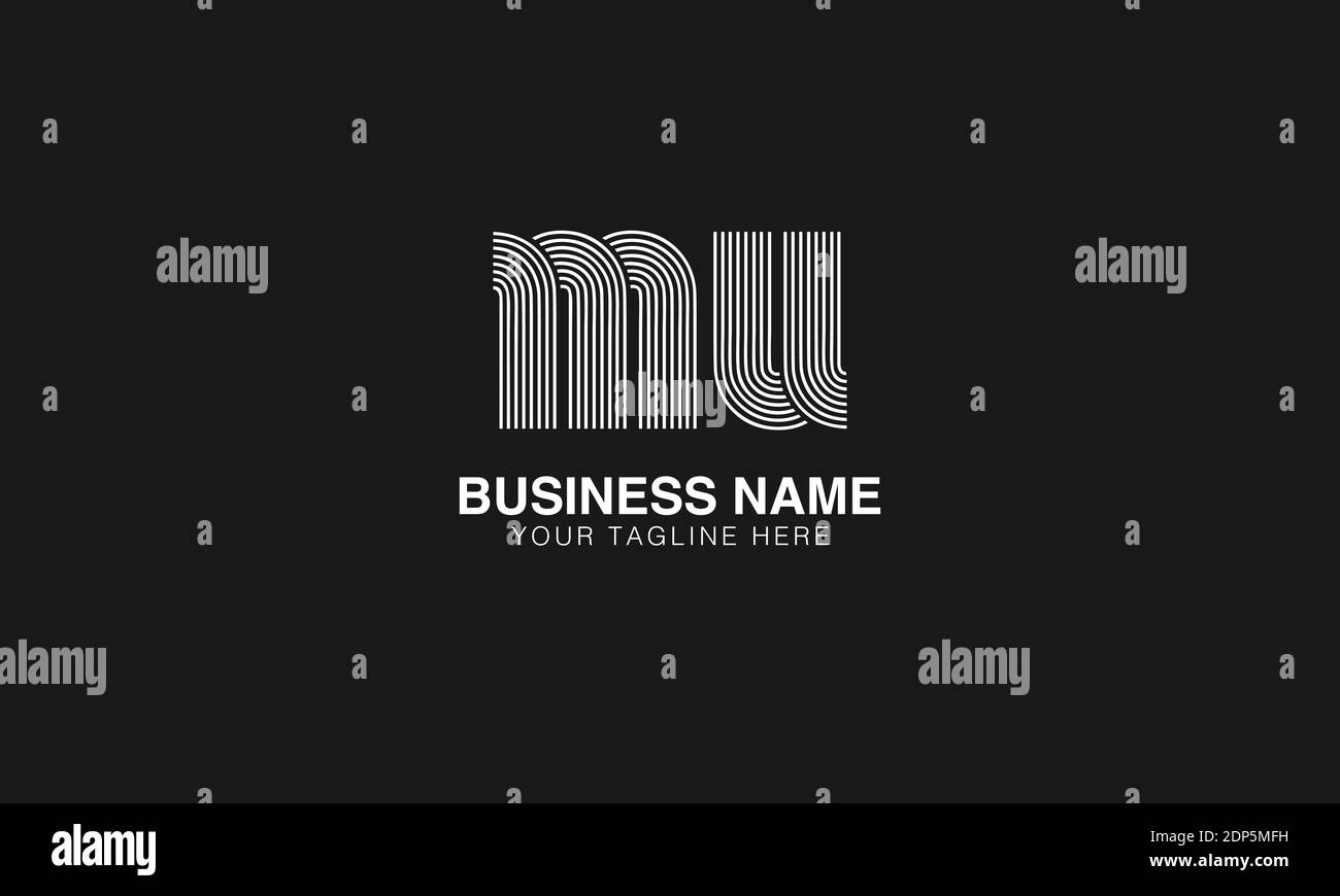 MU M U initial based modern minimal creative logo vector template image ...