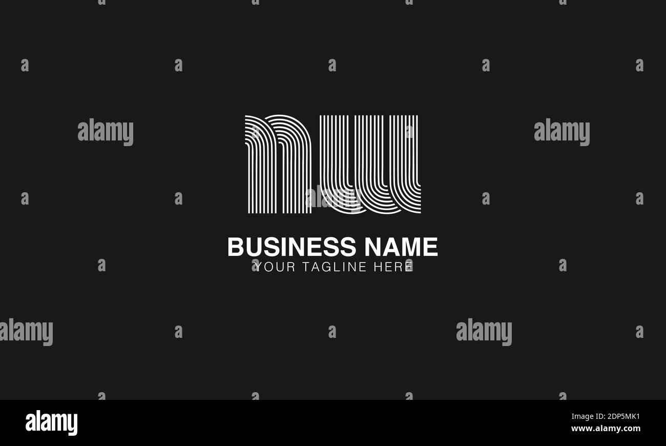 NW N W initial based modern minimal creative logo vector template image ...